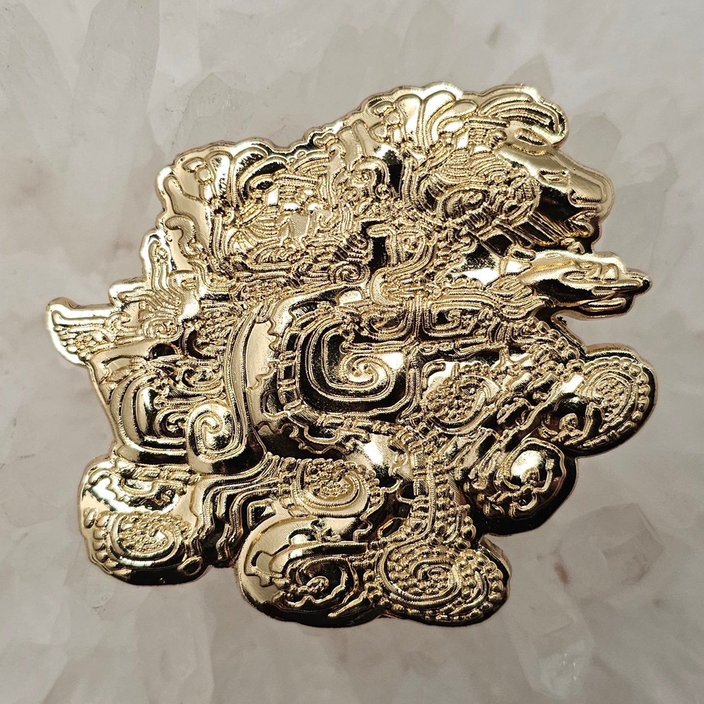 Mayan Aztec Wind God 3D Gold Metal Tribal Enamel Pins Hat Pins Lapel P ...