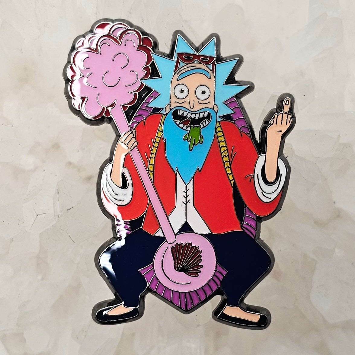 Dragon Rick Ball Z Morty Master Roshi Rick Anime Mashup Enamel Pins Ha ...