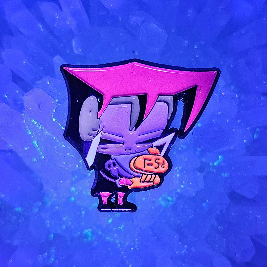 Gaz Invader Cartoon Zim Tv Show Gir Robot Dog Enamel Pins Hat Pins Lap ...