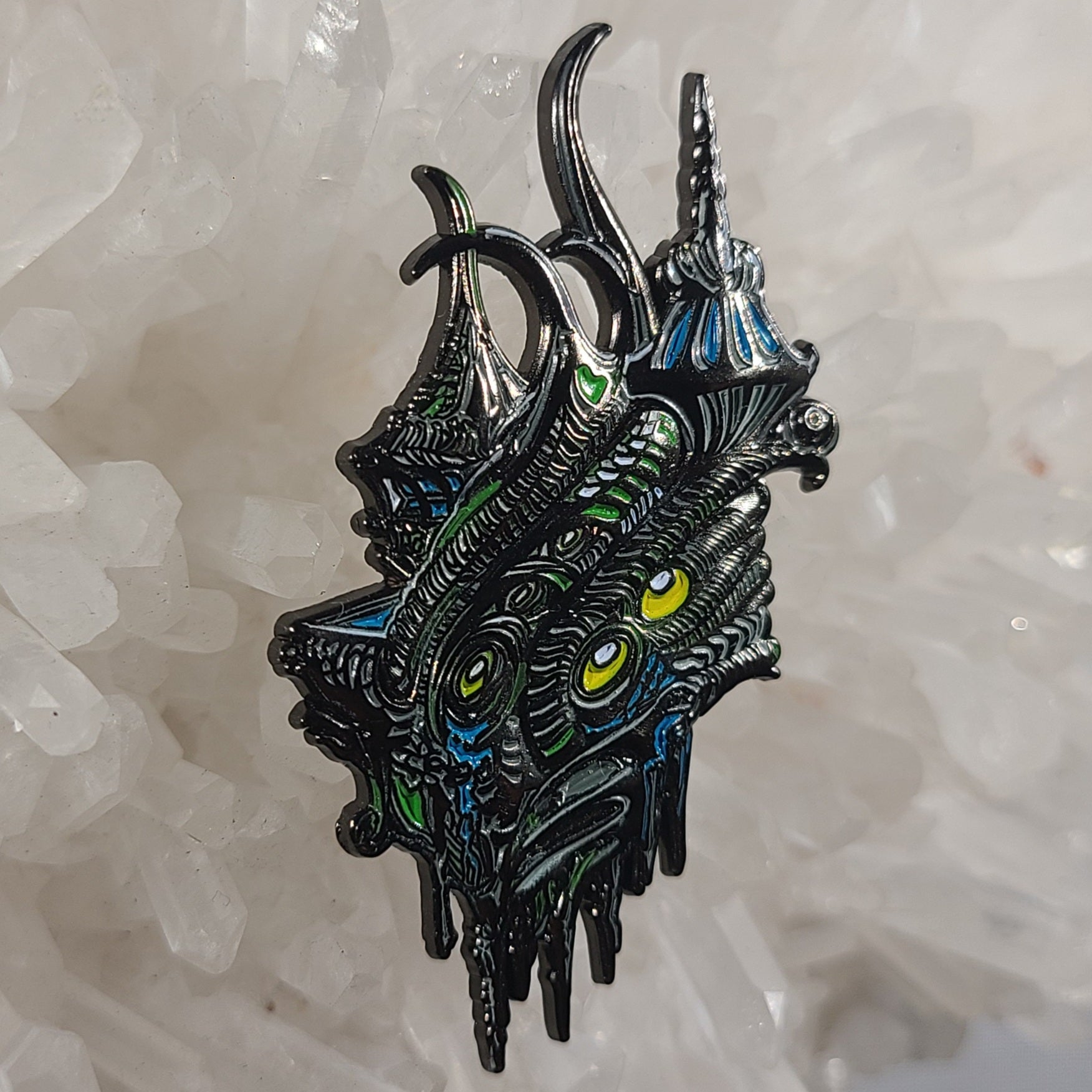 Alien Cities Psychedelic Metropolis Trippy Art 3D Enamel Pins Hat Pins ...