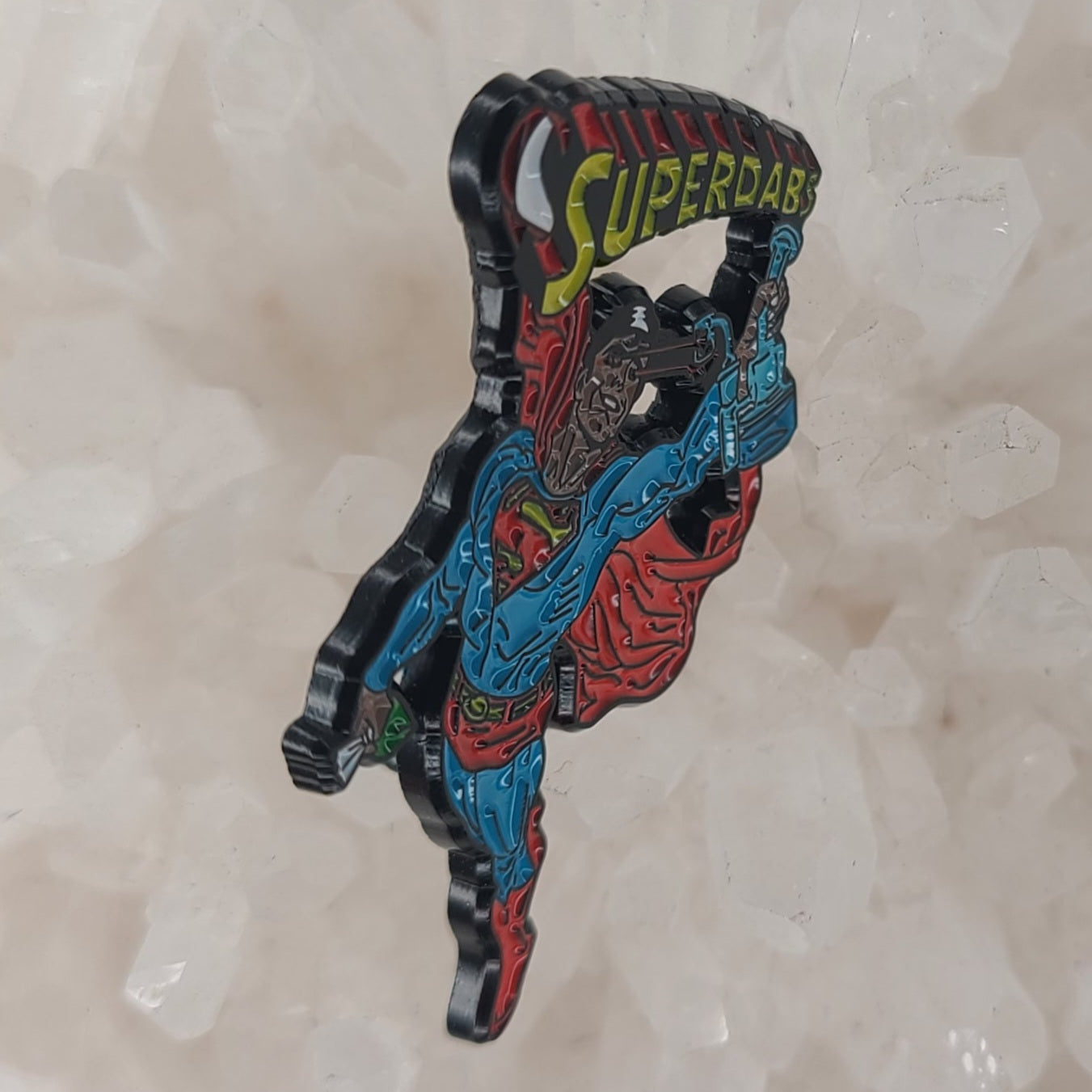 Super Dabs Super Hero Weed Dab Comic Book Cartoon 420 Enamel Pin Hat P ...