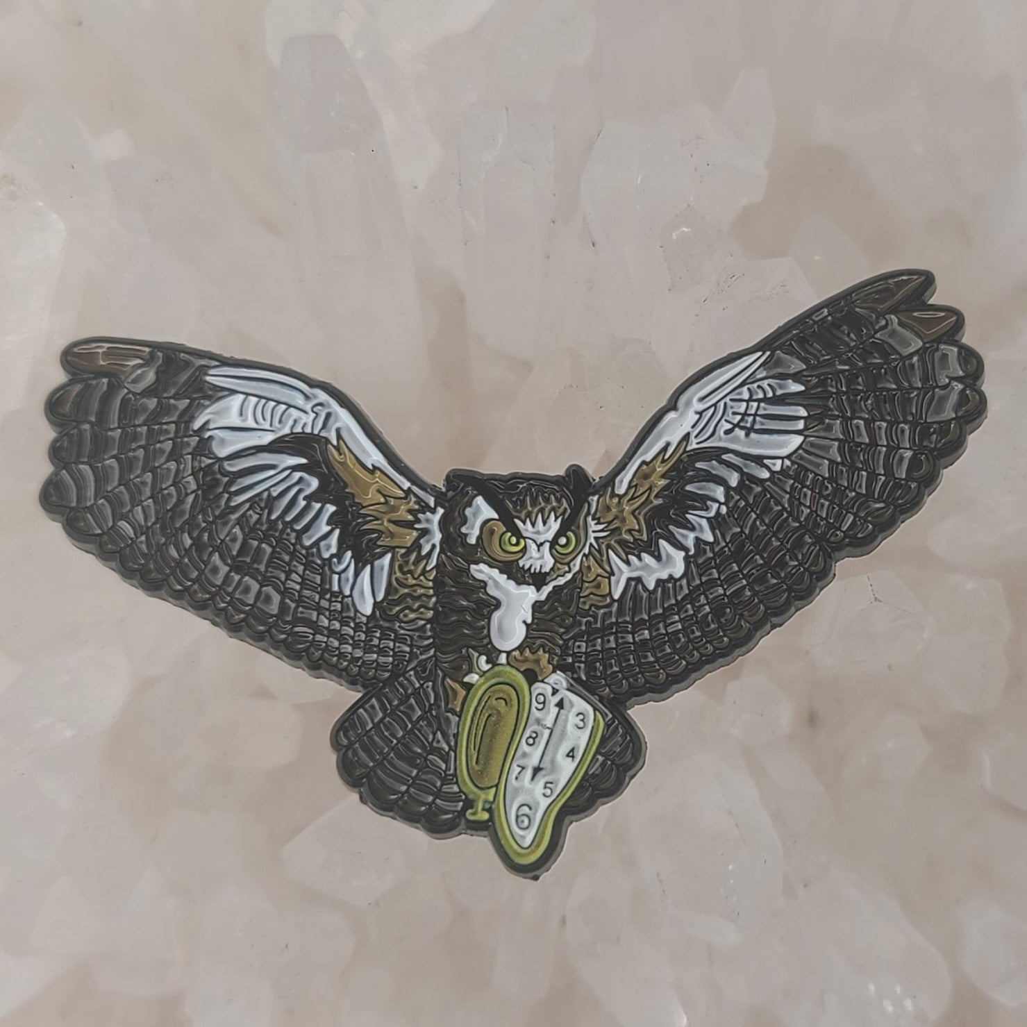 Time Flies Salvador Owlie Dhali Time Clock Owl Melt Bird Pocket Watch ...