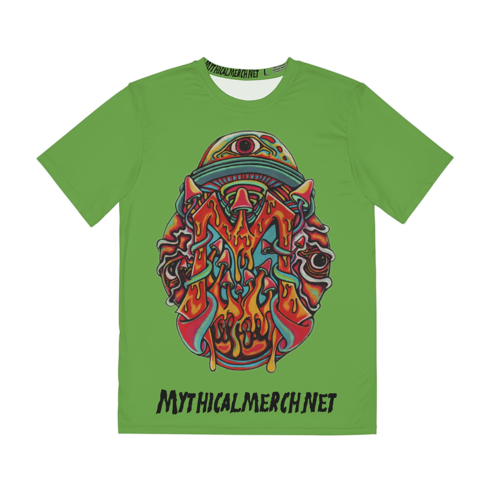 Mythical Merch Ufo Mushroom Alien Abduction Men's Polyester Tee (AOP)