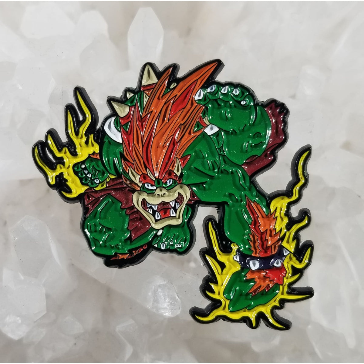 Super Sonic Bowser The Hedgehog Bros Video Game Enamel Hat Pin ...